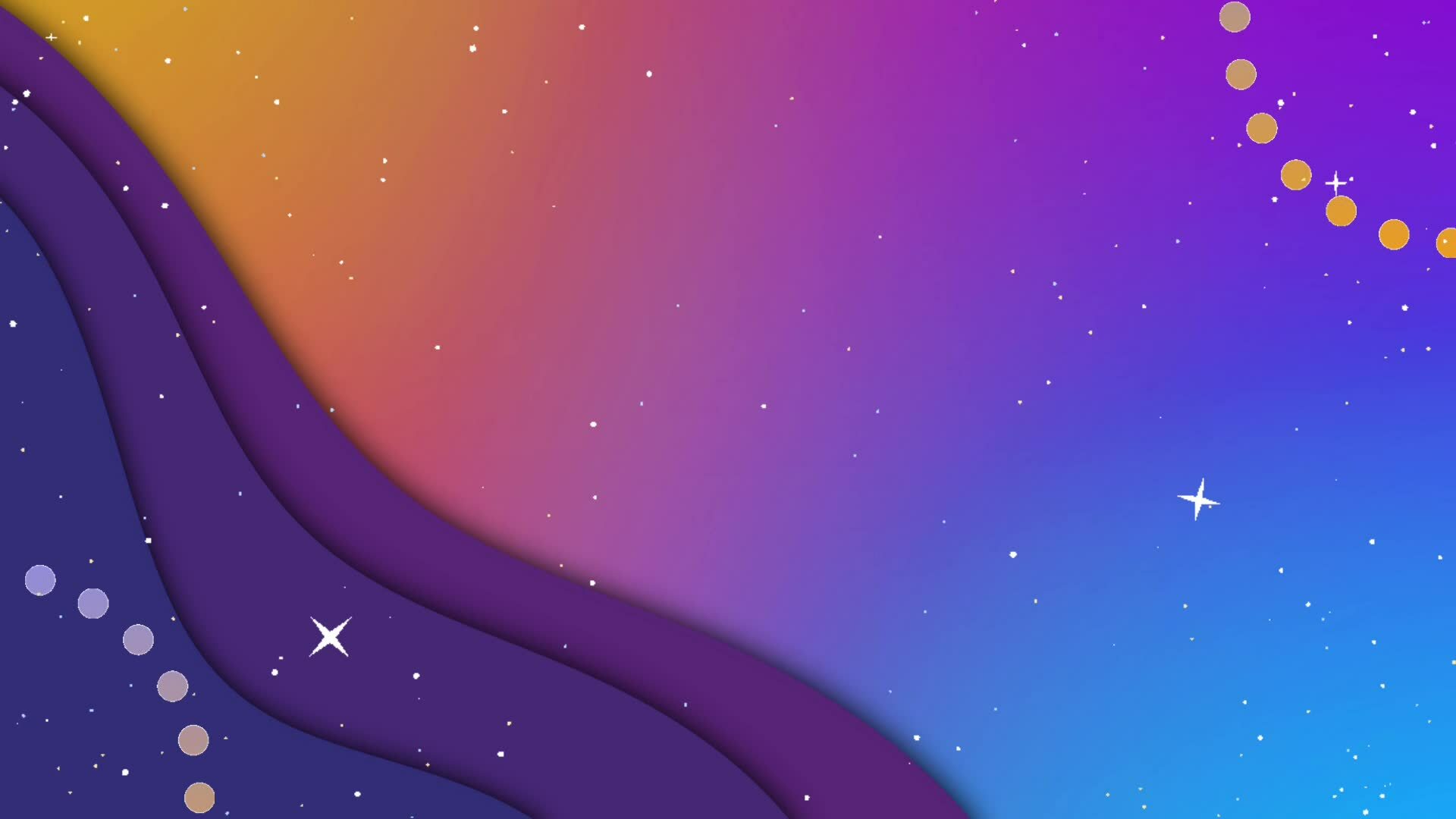 Animated Dot Circle Rounding On Corner With Gradation Purple Galaxy