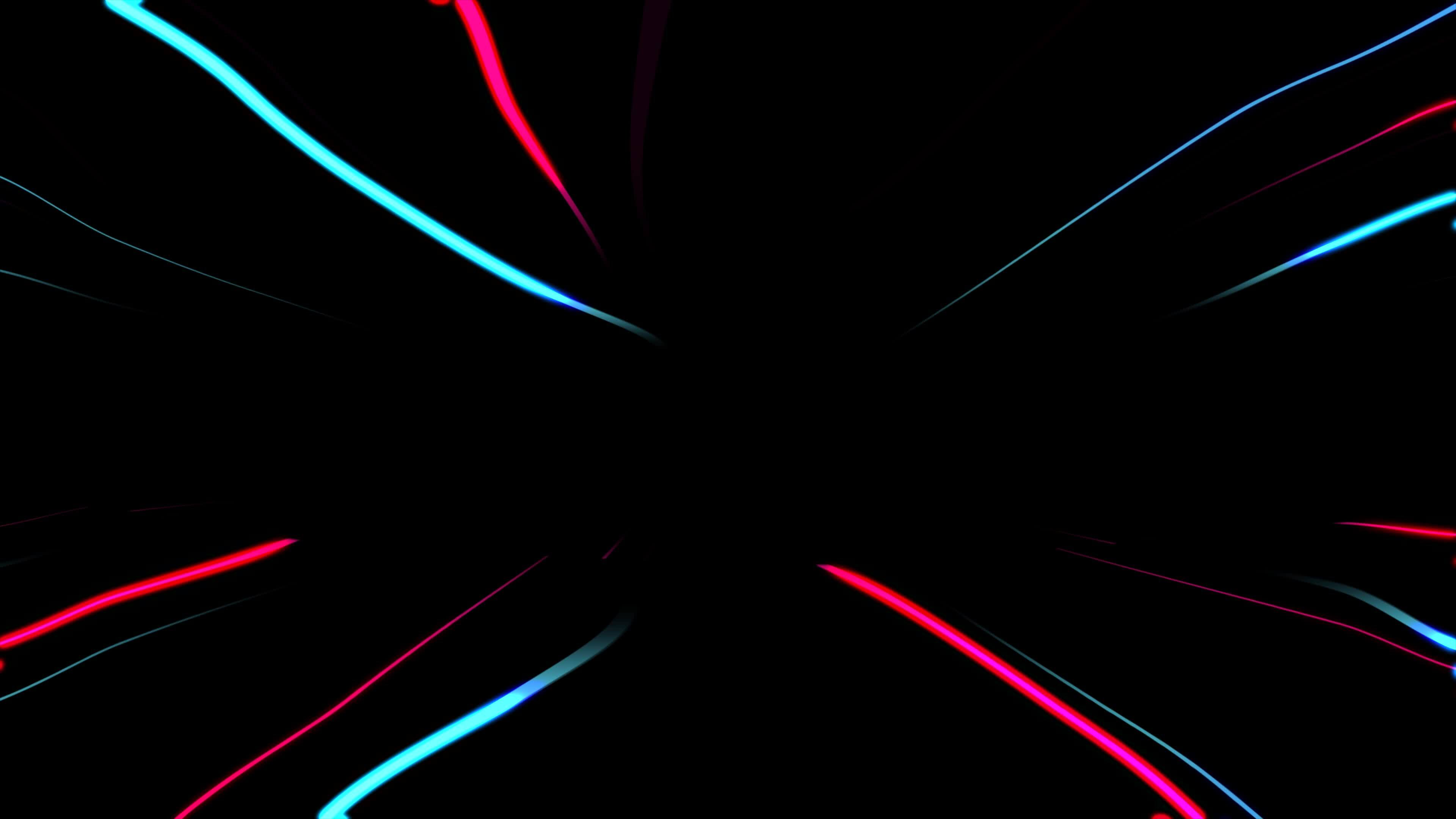 Line Fading Loop Animation On Black Background Moving Away Over The
