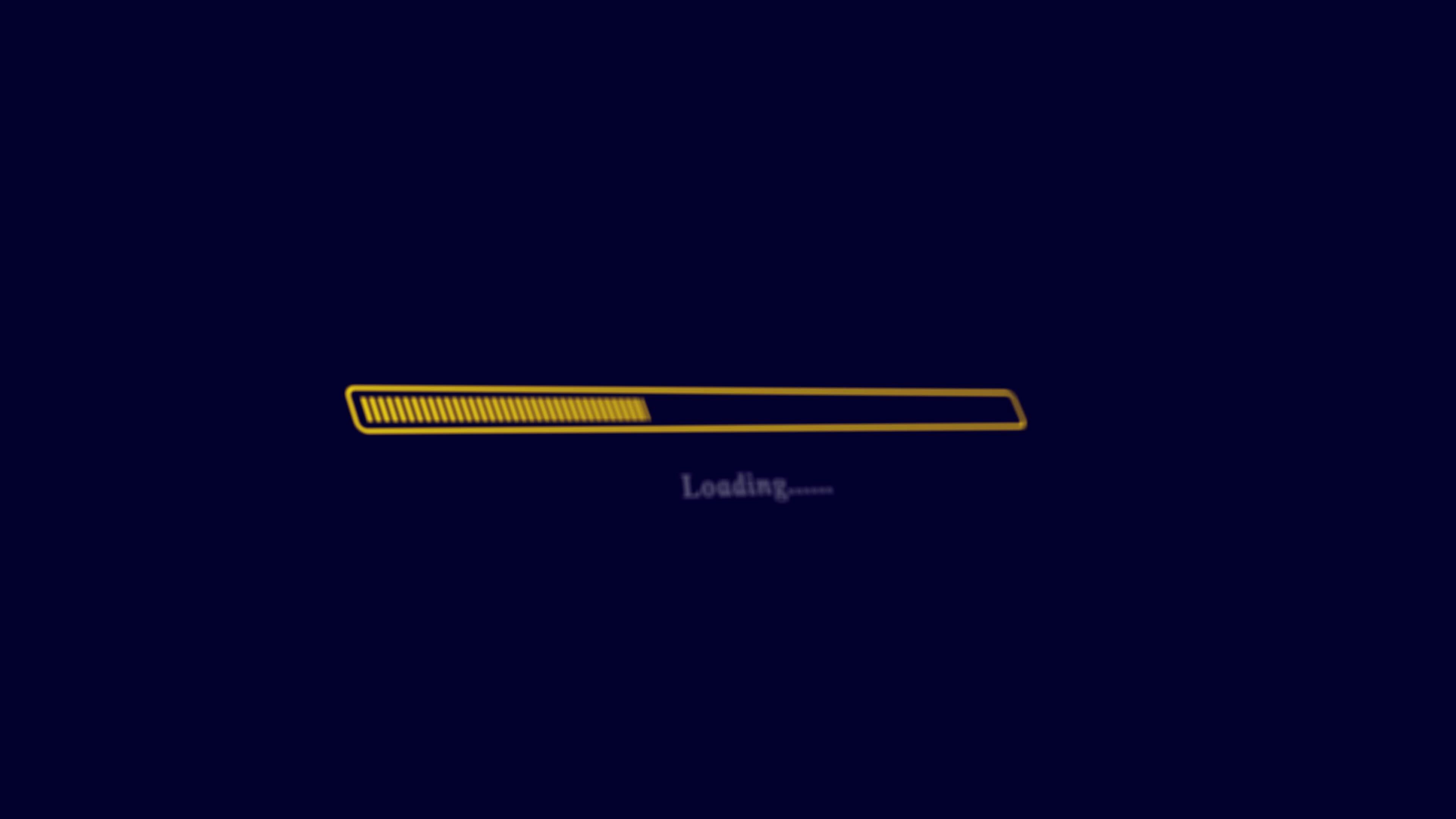 Futuristic Uploading Progress Bar Isolated On Black Background