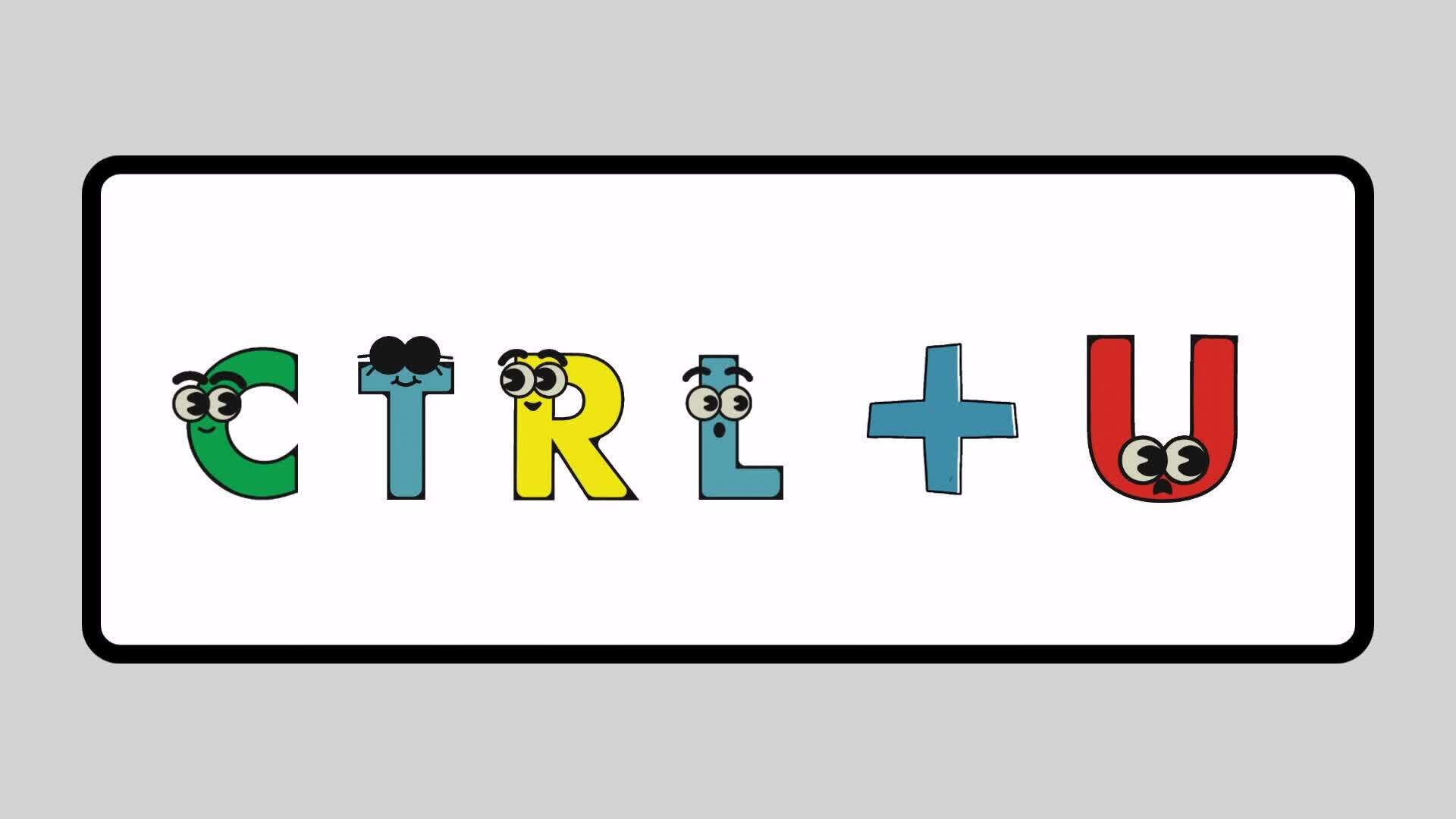 Shortcut Ctrl Plus U Sortcut Shortcut Key Speeds Up The Work Of The