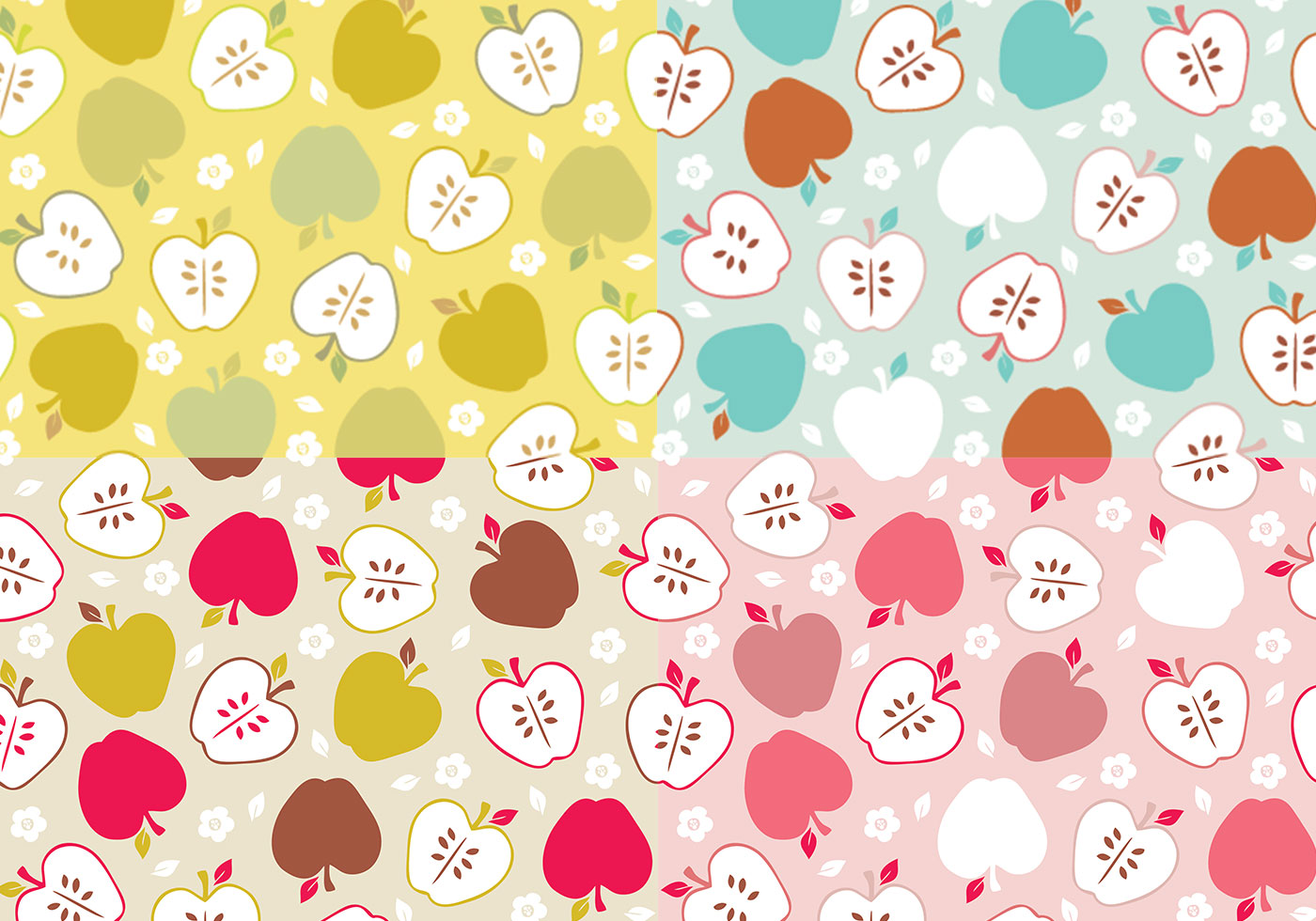Apple Vector Pattern Pack 34074 Vector Art at Vecteezy