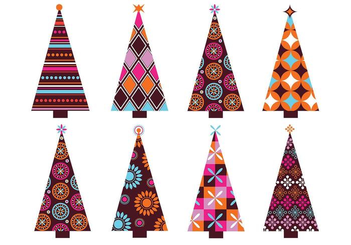 Patterned Christmas Tree Vector Pack 37516 Vector Art at Vecteezy