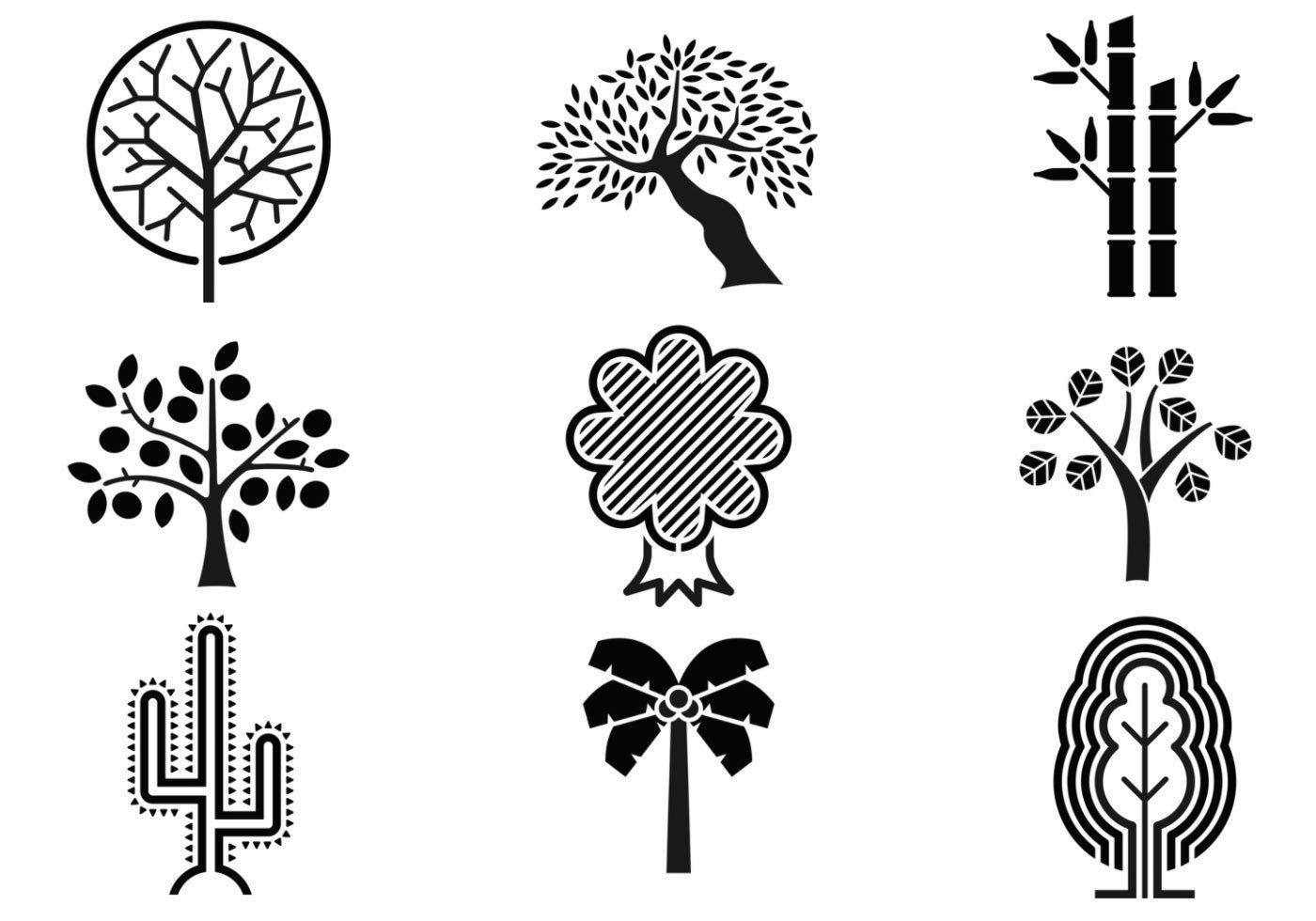 Abstract Tree Vector Pack 46095 Vector Art at Vecteezy