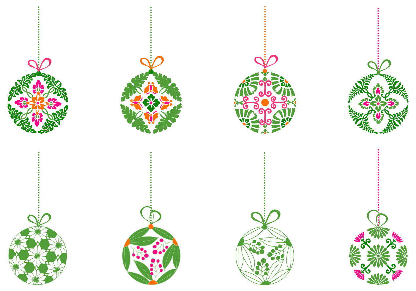 Decorative Christmas Ball Ornament Vector Pack 52571 Vector Art at Vecteezy