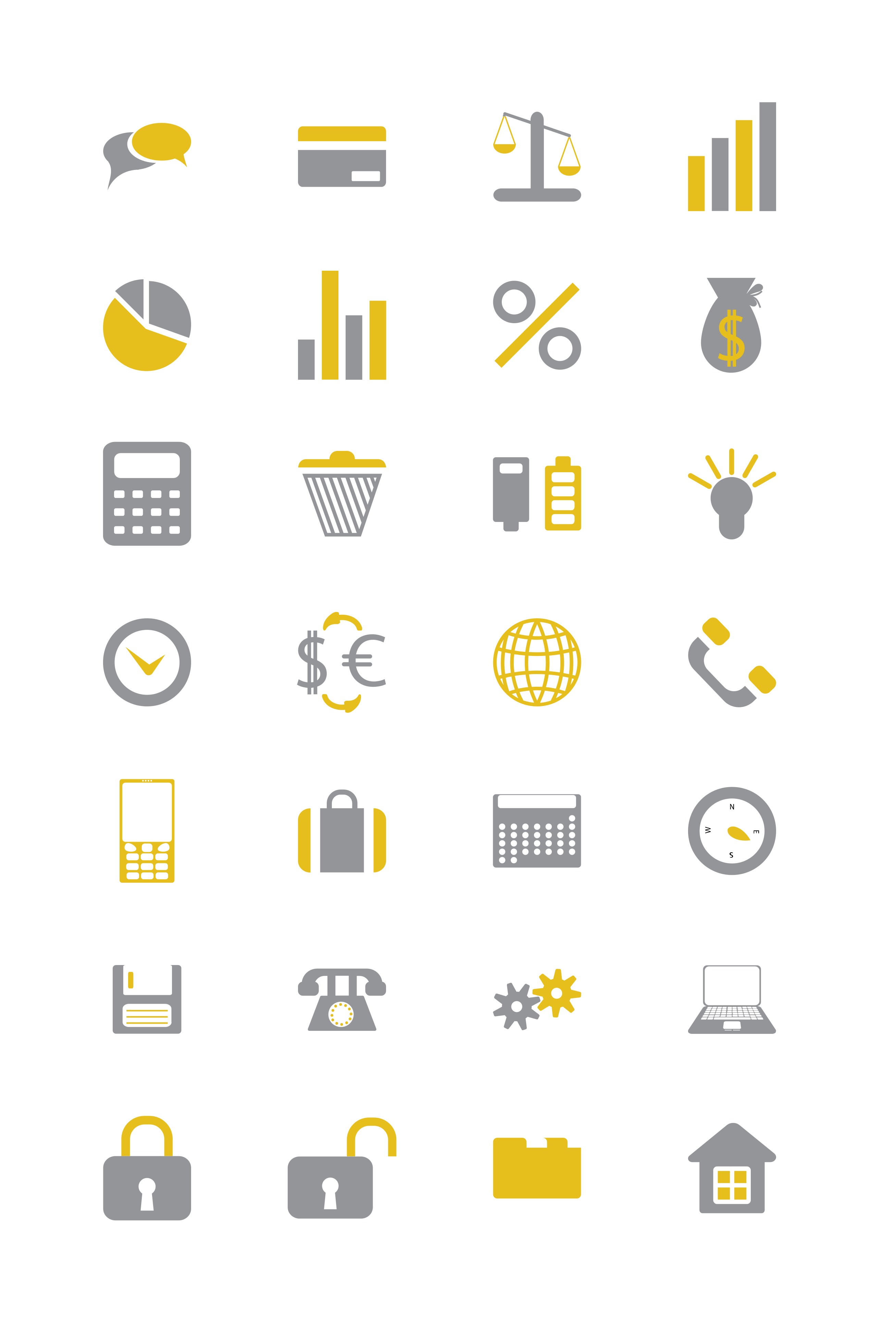 Business and Financial Icon Vector Set | Free Vector Art at Vecteezy!