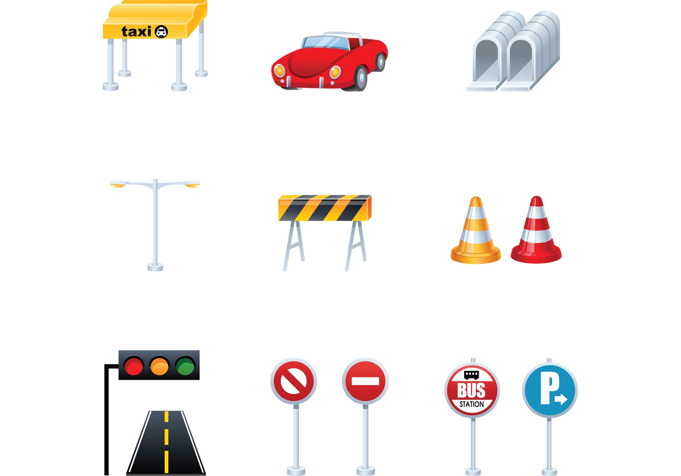 Traffic and Transportation Vector Pack 57611 Vector Art at Vecteezy