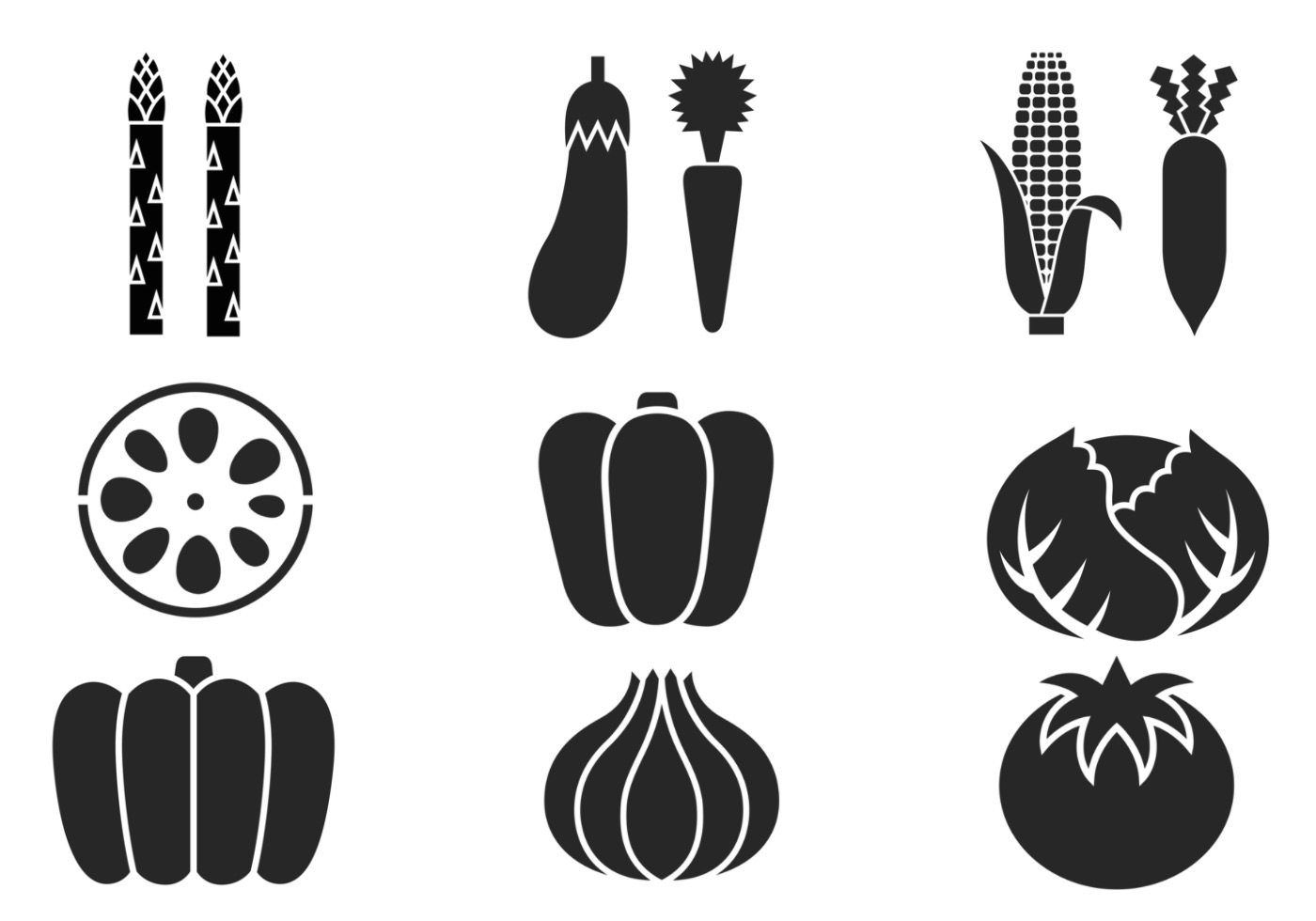 Summer Vegetable Vector Pack 58181 Vector Art at Vecteezy