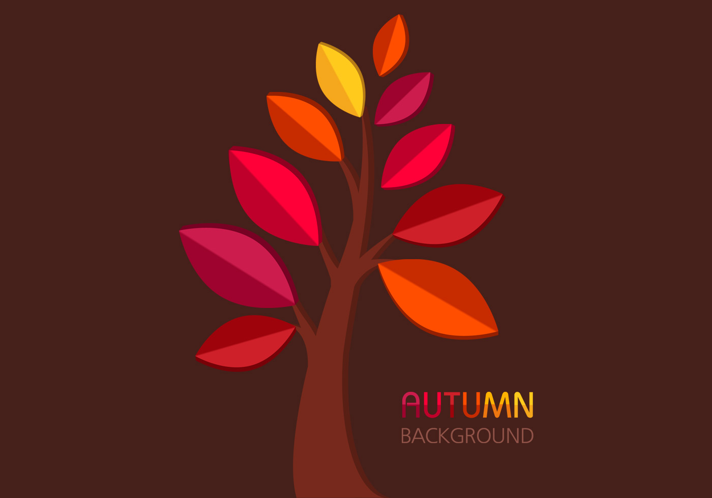 Autumn Tree Background Vector 58713 Vector Art at Vecteezy