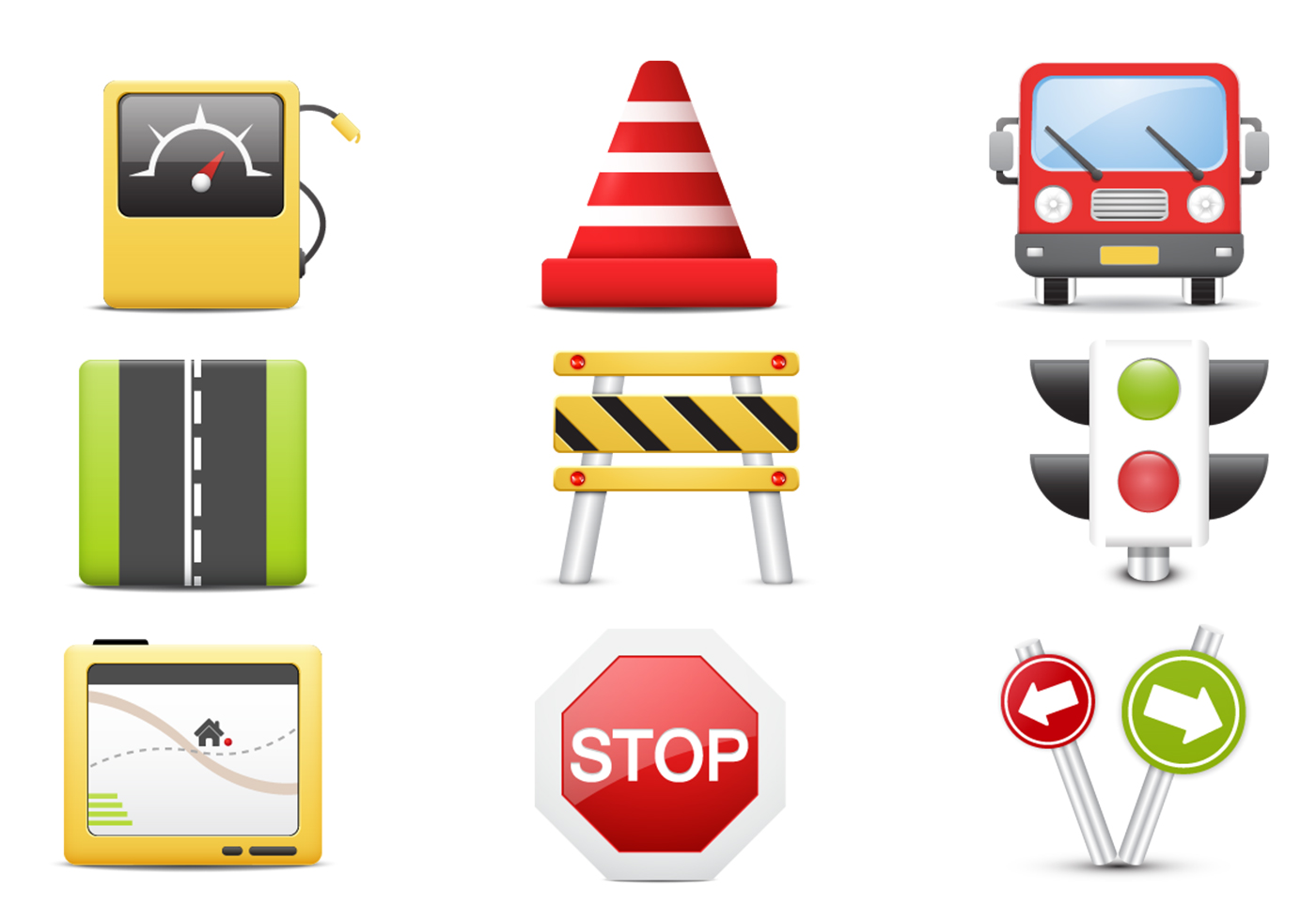 3D Traffic Vector Icon Pack 59022 Vector Art at Vecteezy