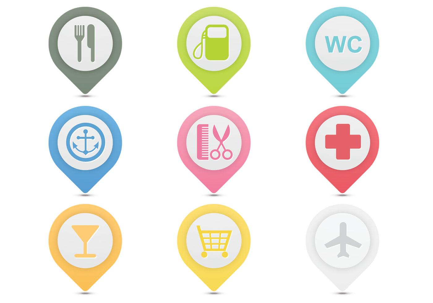 Map Pointers Vector 61519 Vector Art at Vecteezy