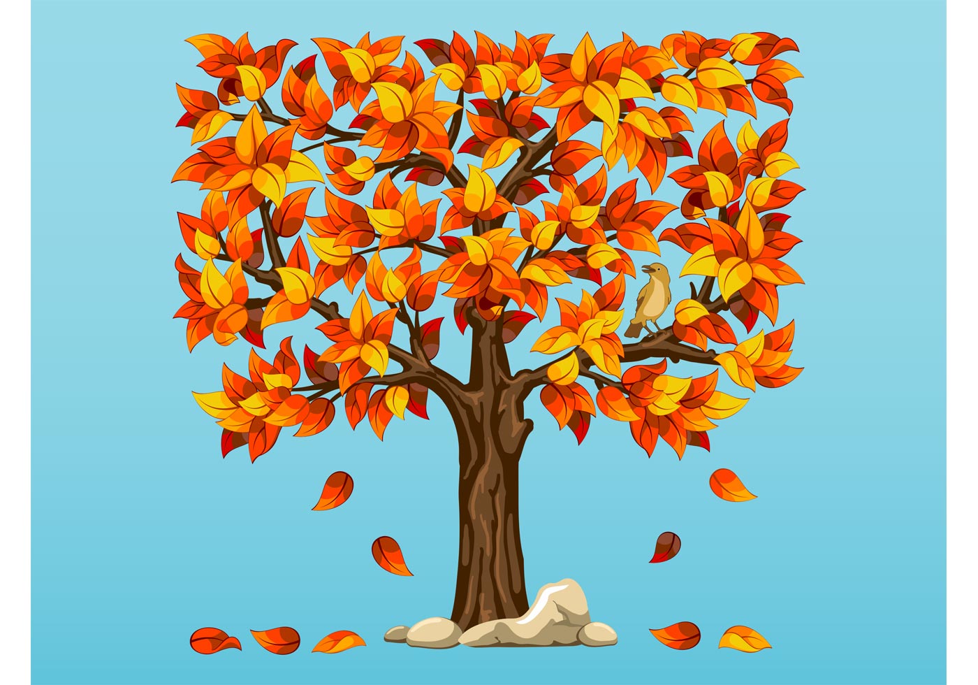 Autumn Tree Vector - Download Free Vector Art, Stock Graphics & Images