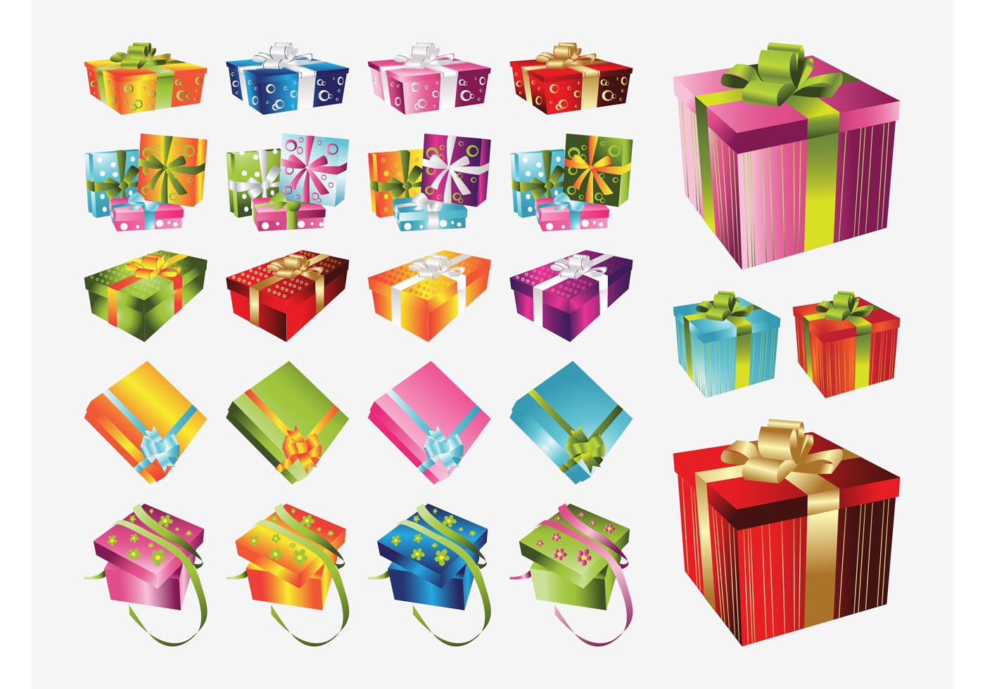 Vector Christmas Presents Pack - Download Free Vector Art, Stock ...