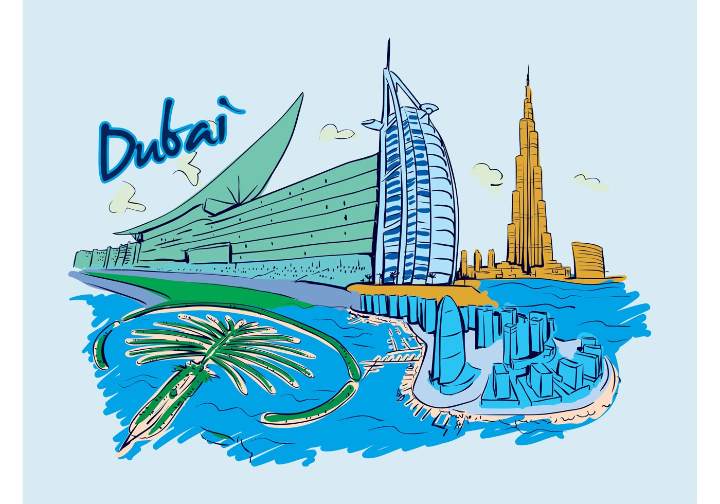 Dubai Skyline Free Vector Art - (776 Free Downloads) Dubai Skyline Free Vector Art - (776 Free Downloads)