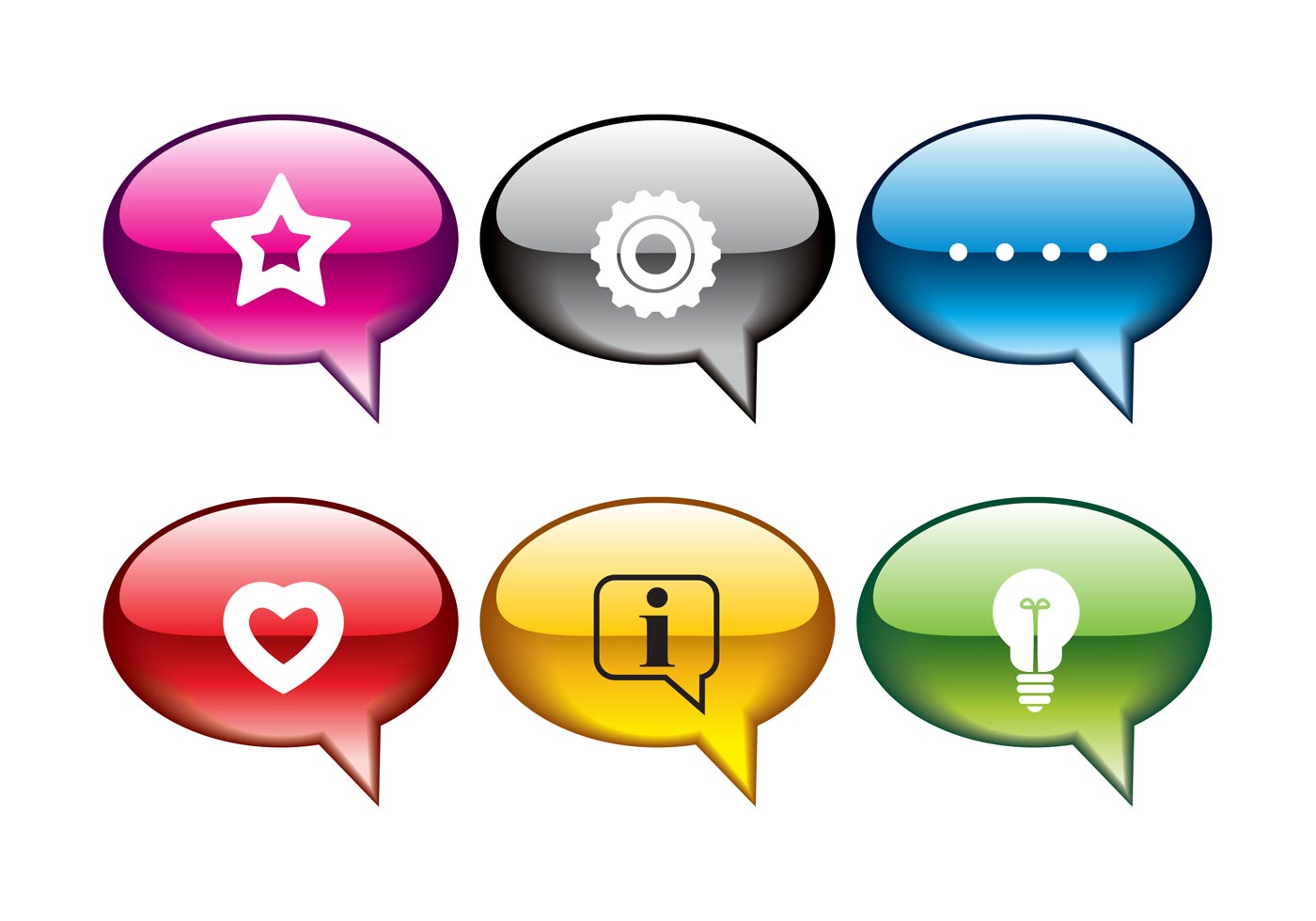 Speech Bubbles Icons - Download Free Vector Art, Stock Graphics & Images