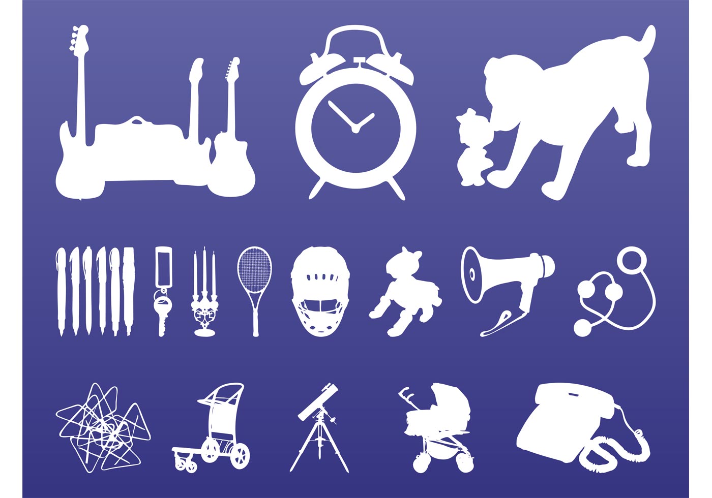 Random Objects Silhouettes - Download Free Vector Art, Stock Graphics ...