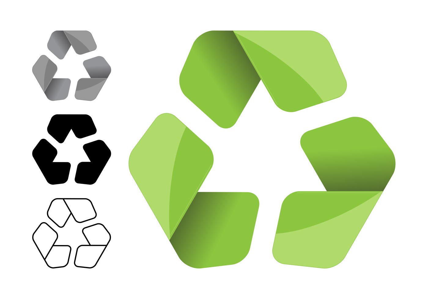 Conjunto De Símbolos De Reciclaje Descargue Gráficos Y Vectores Gratis