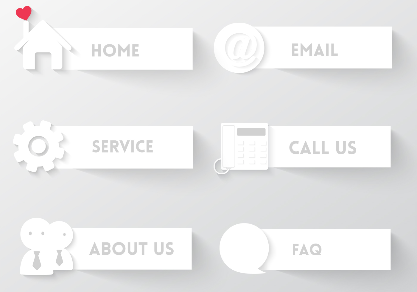 White Web Buttons Vector Set 80109 Vector Art at Vecteezy