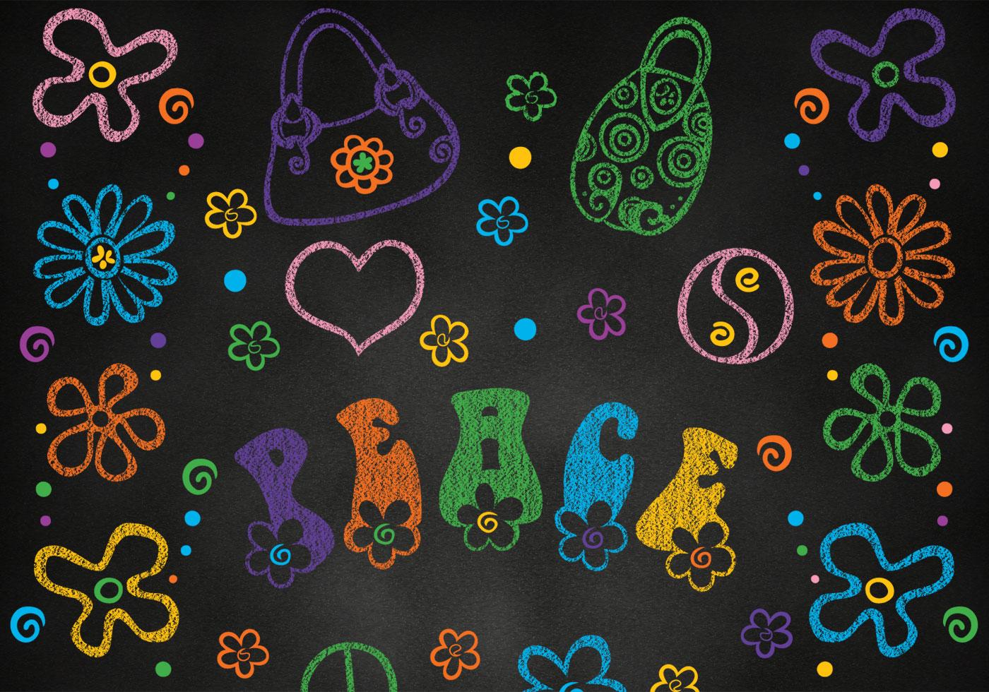 Flower Power Elements Vector Set 80271 Vector Art at Vecteezy