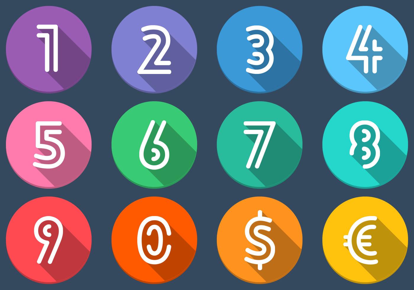 Flat Number Icons Vector Set 80360 Vector Art at Vecteezy Flat Number Icons Vector Set 80360 Vector Art at Vecteezy