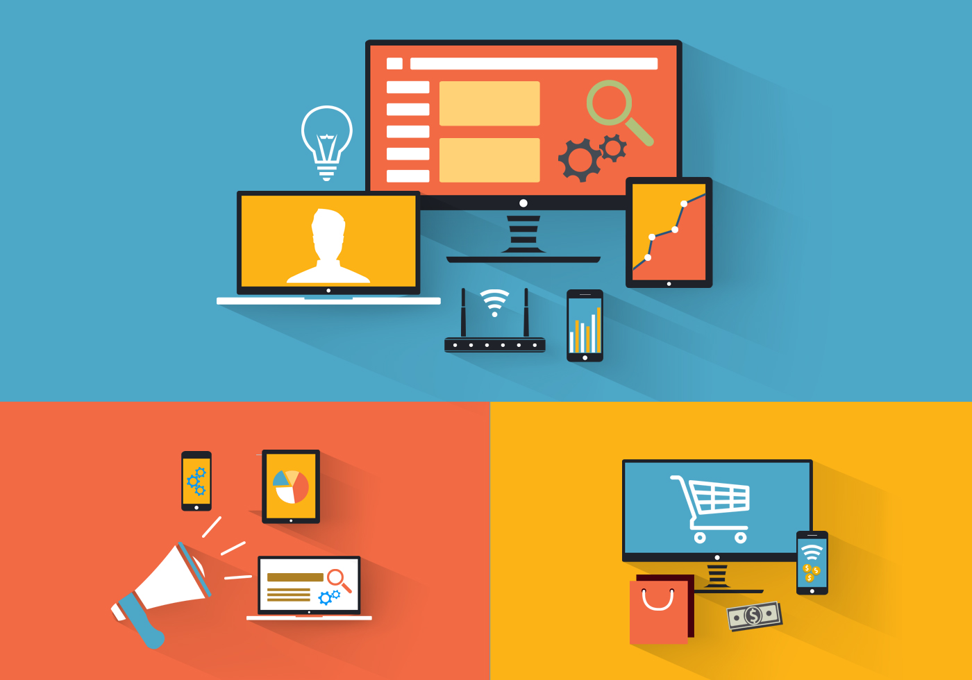 Flat Tech Icons Vector 81414 Vector Art at Vecteezy