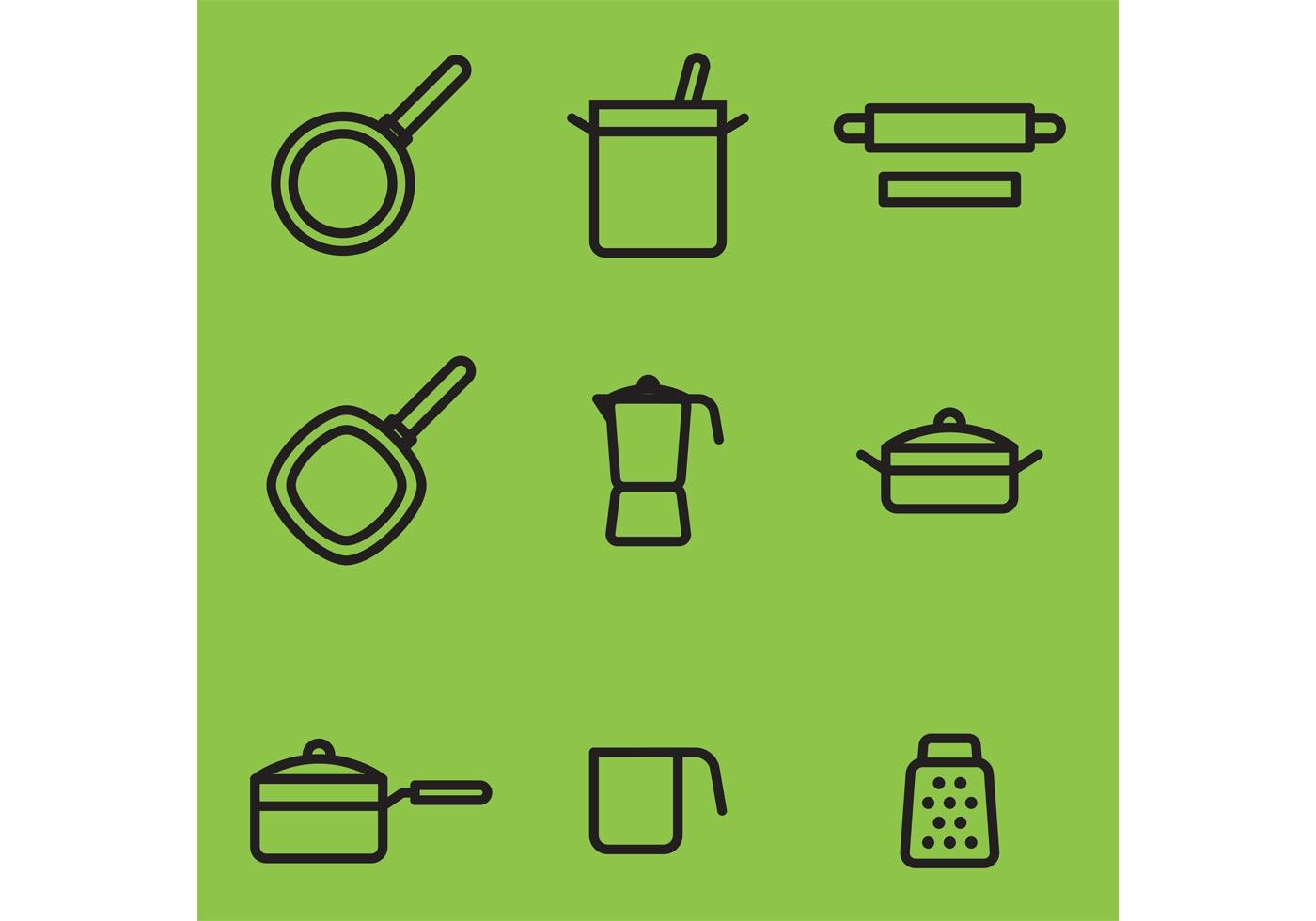 Kitchen Vector Items 82099 Vector Art at Vecteezy
