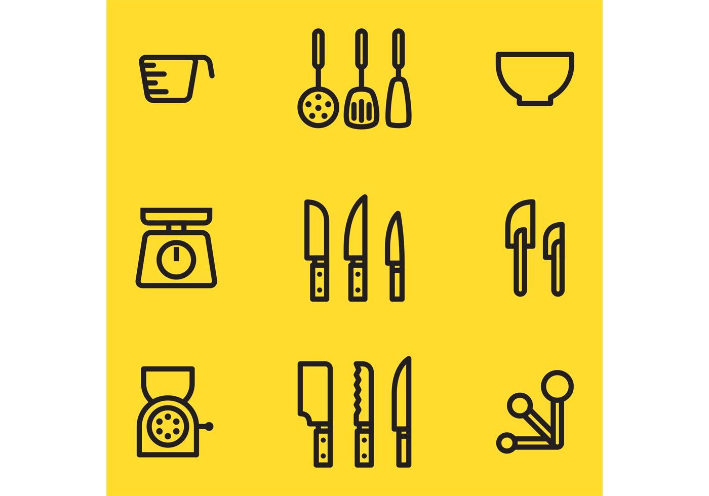 Kitchen Vector Items 82519 Vector Art at Vecteezy