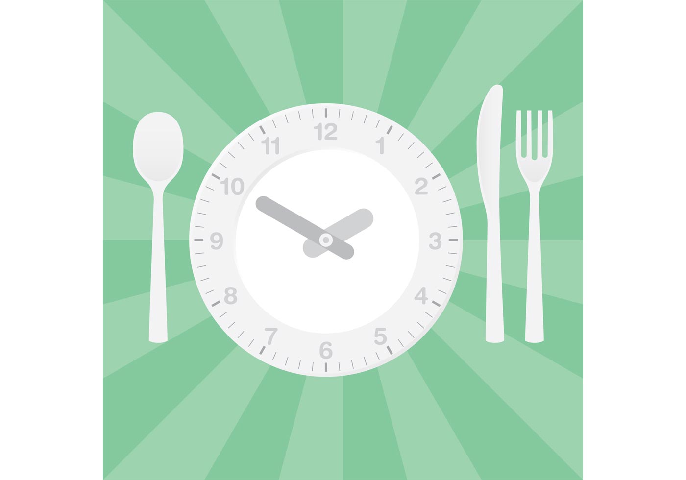 Clock Vector Dinner Table Setting 82699 Vector Art at Vecteezy