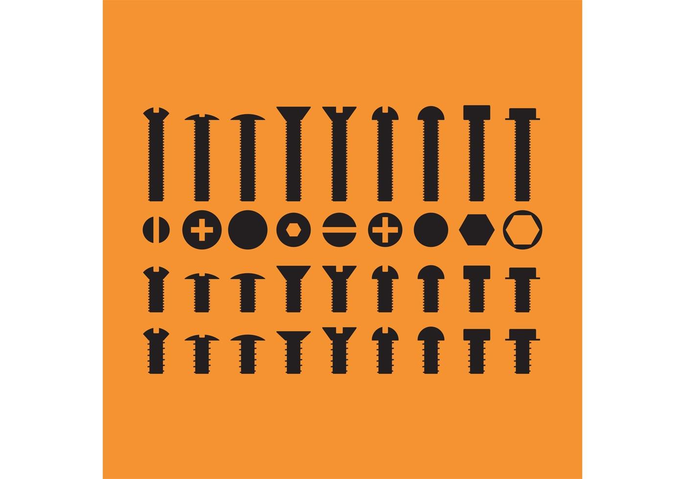 Screws Nuts and Bolts Vector Icons 83096 Vector Art at Vecteezy