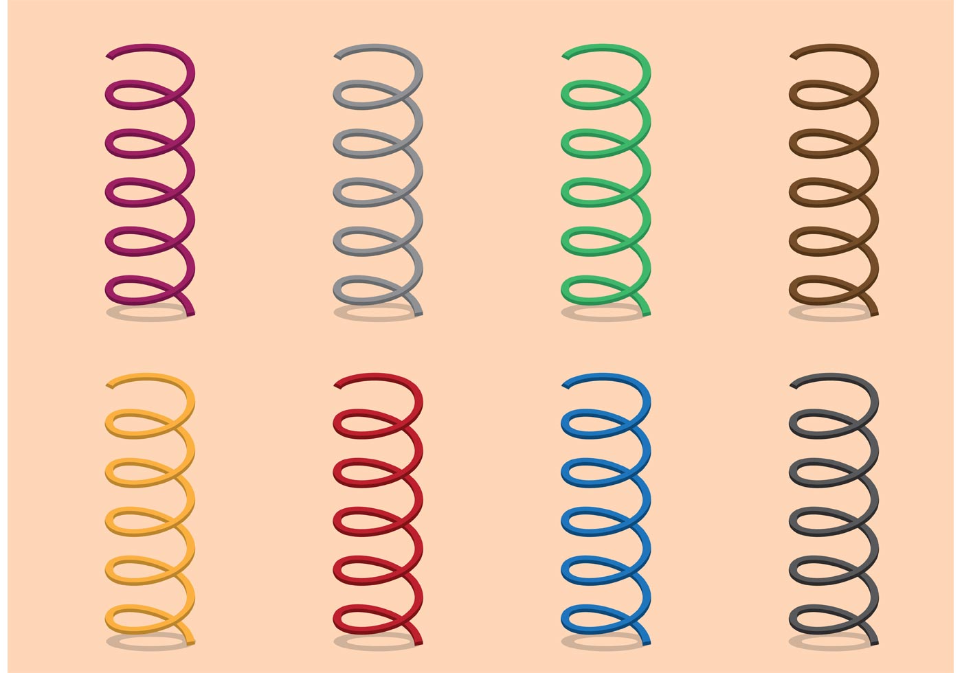 Vector Coil Spring Set 83688 Vector Art at Vecteezy