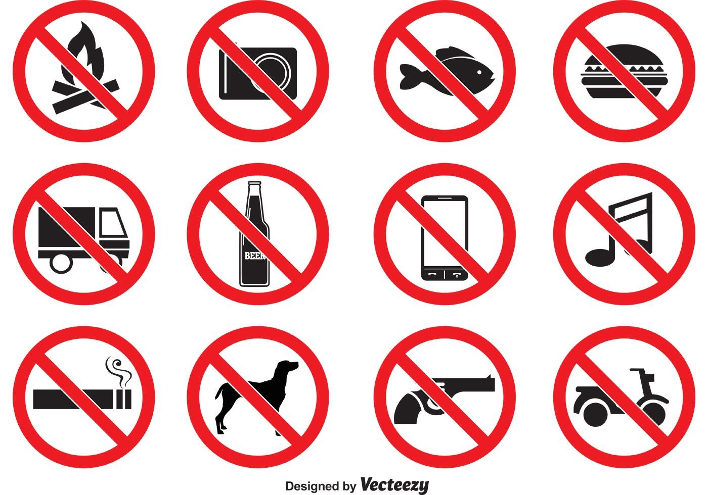 Prohibited Vector Icons 84029 Vector Art at Vecteezy