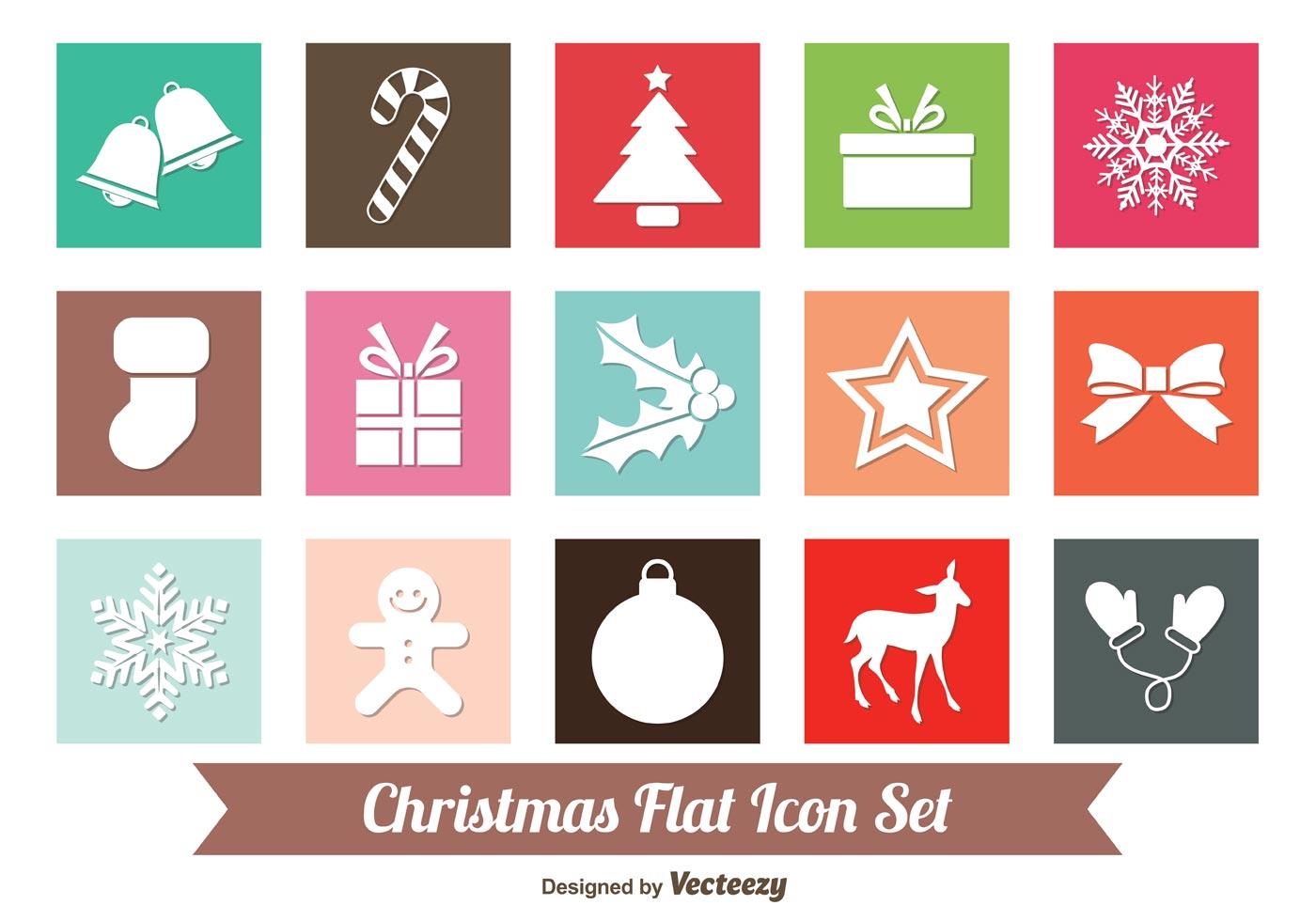 Flat Christmas Icon Set 84195 Vector Art at Vecteezy