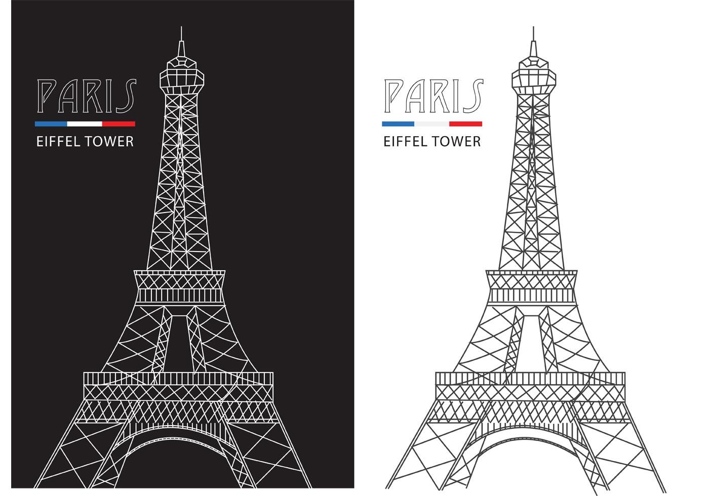 Abstract Line Eiffel Tower Vector 84271 Vector Art At Vecteezy