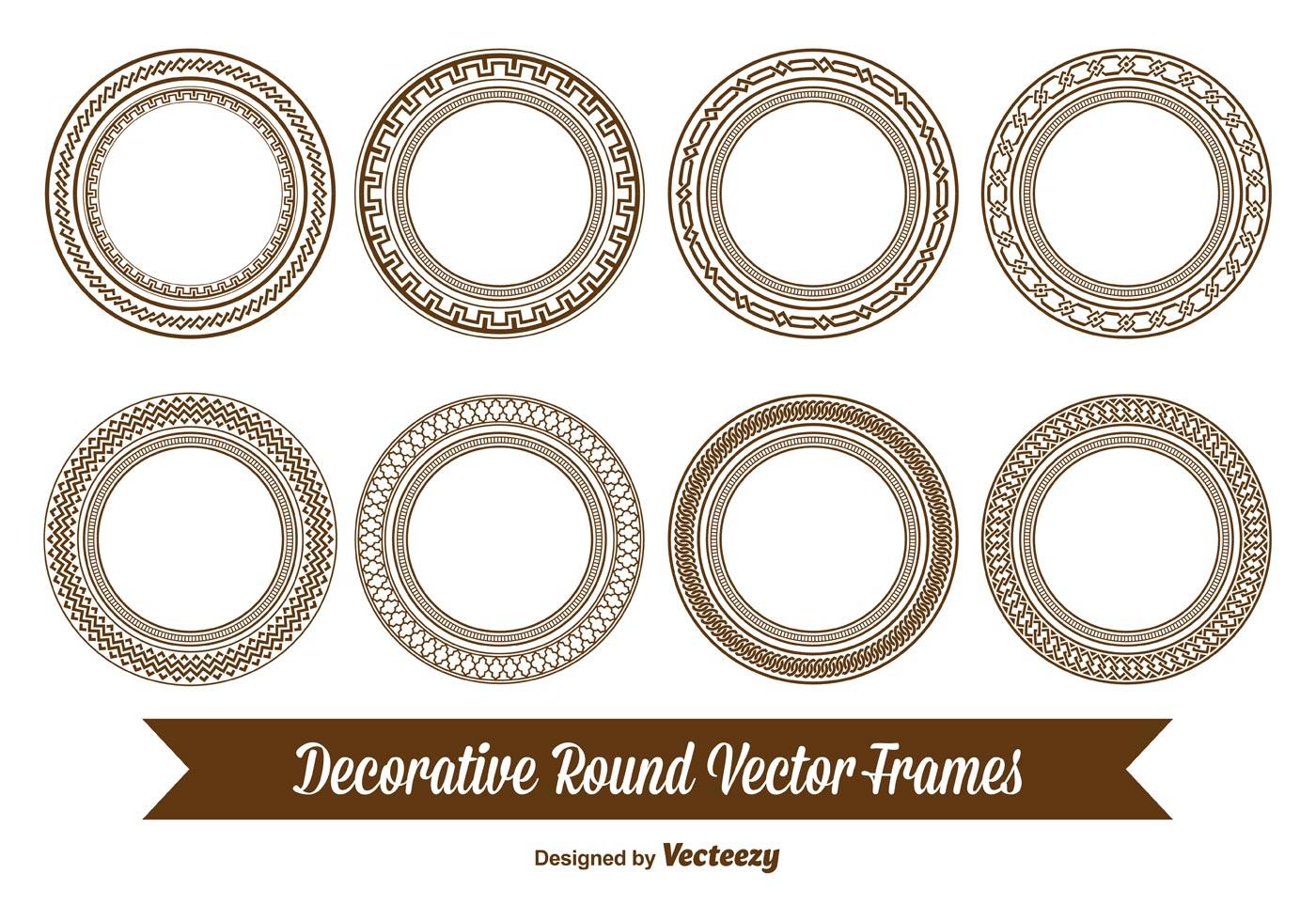 Decorative Round Frames 84595 Vector Art at Vecteezy