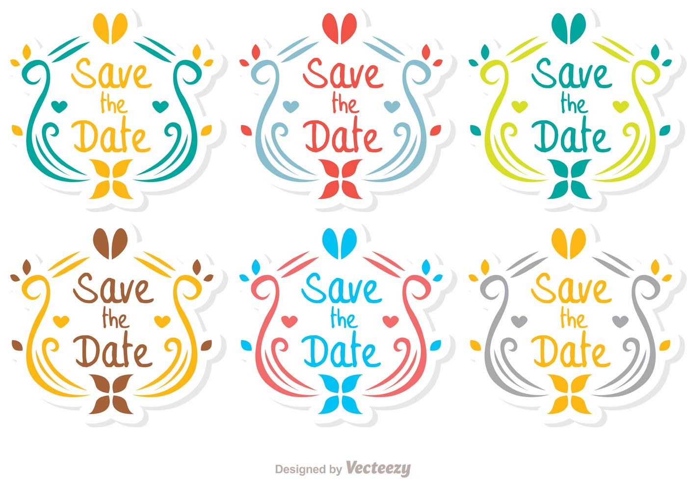Ornamental Save The Date Vector Pack Download Free Vector Art Stock Graphics And Images