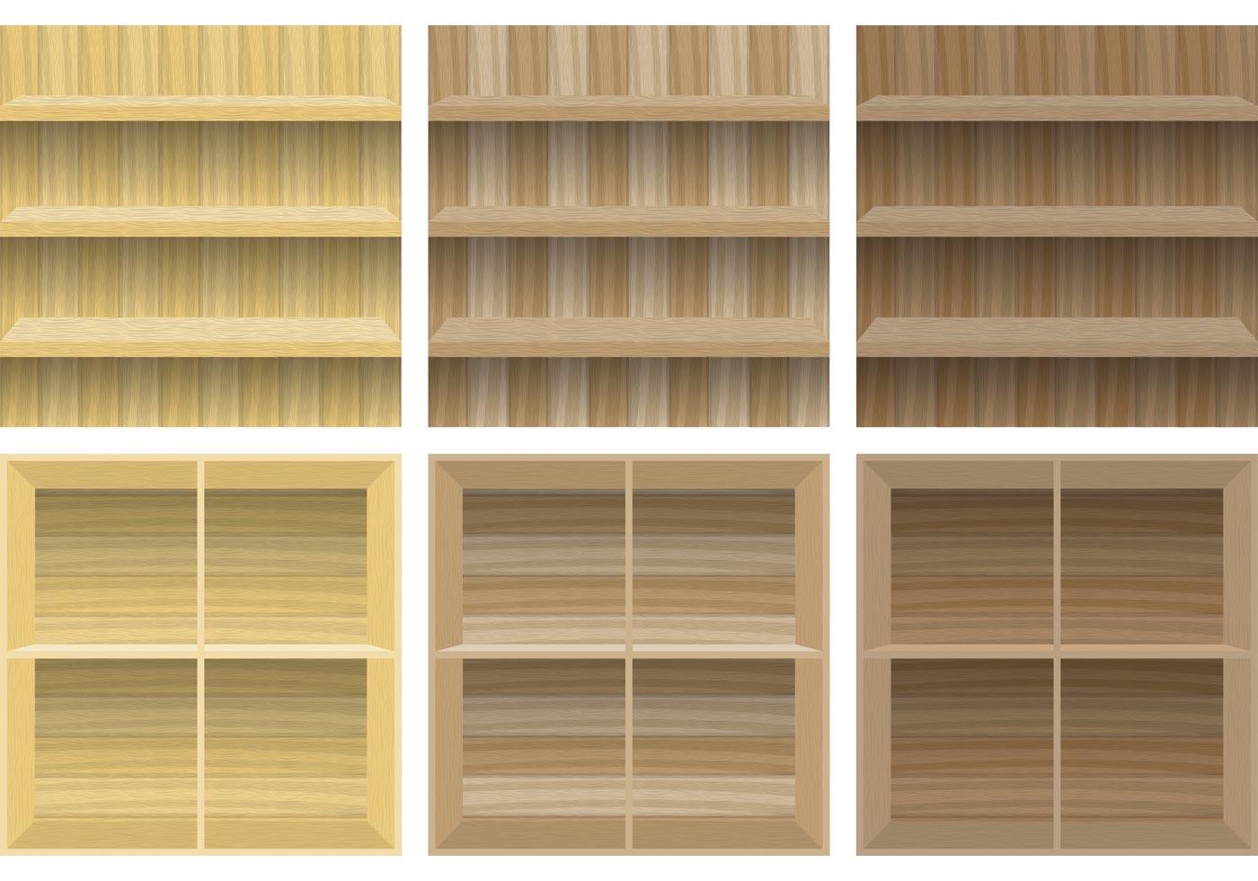 Wooden Shelves 85215 Vector Art at Vecteezy