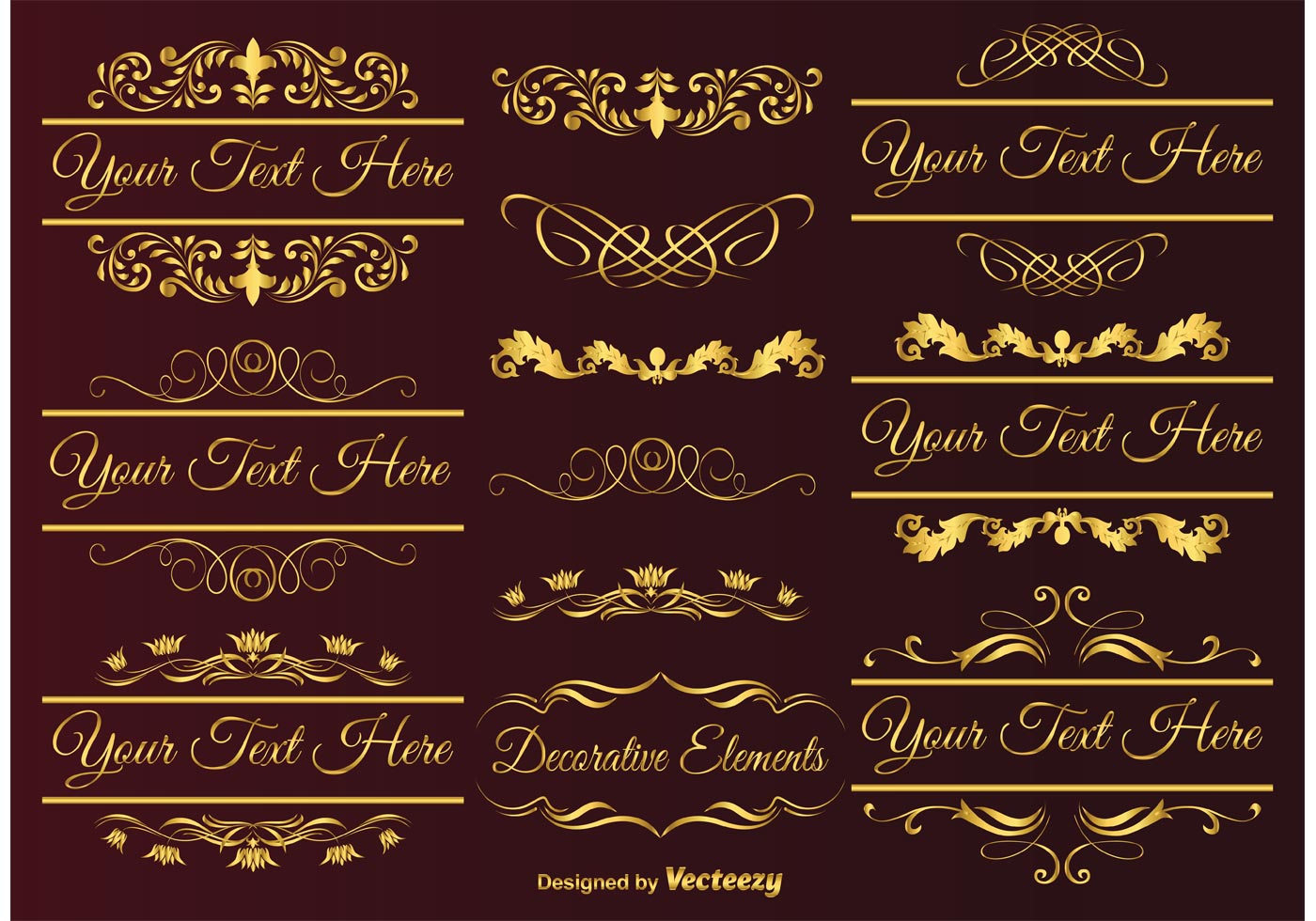 Gold Design Elements 85804 Vector Art at Vecteezy