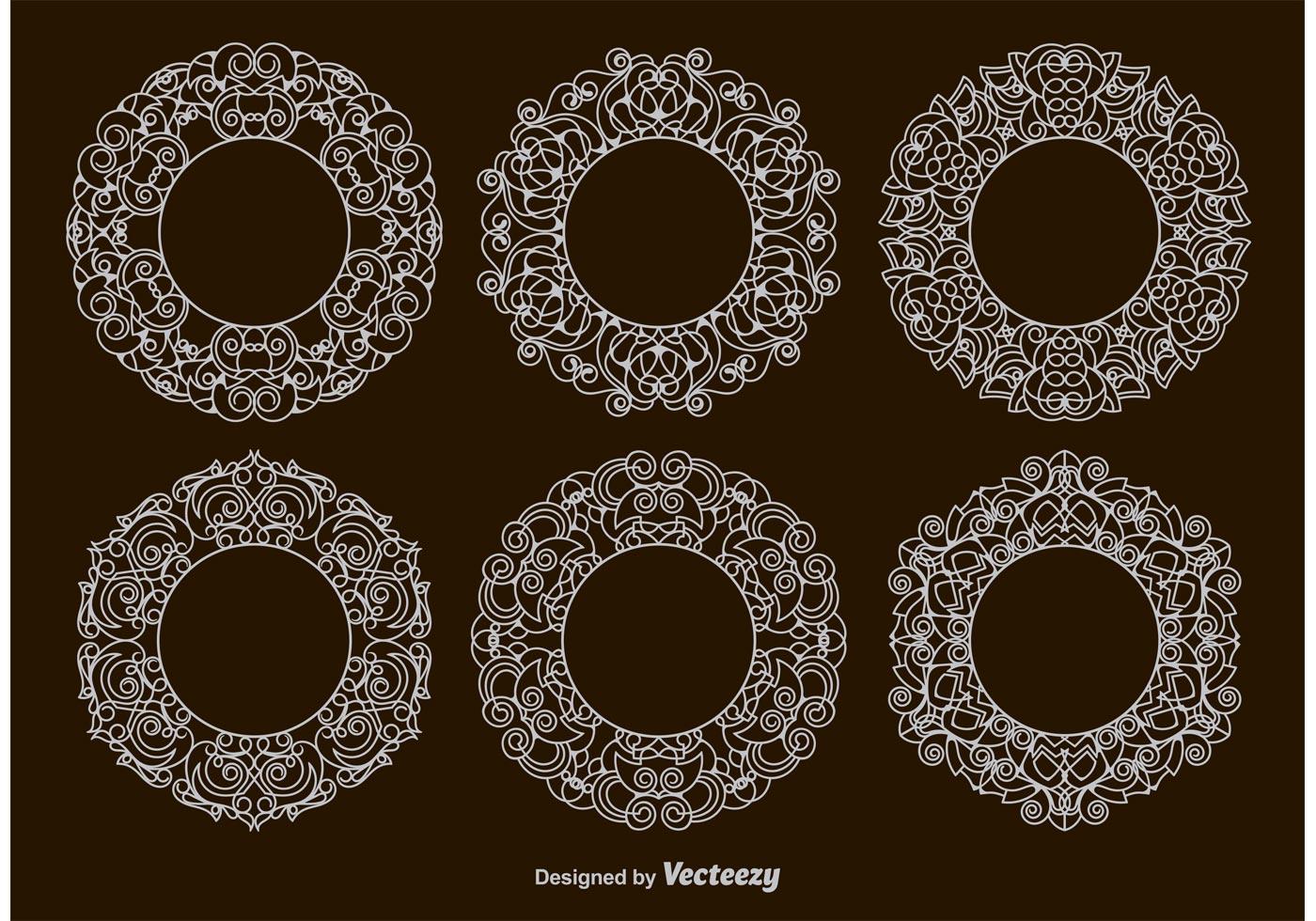 Victorian Circular Frames 86511 Vector Art at Vecteezy