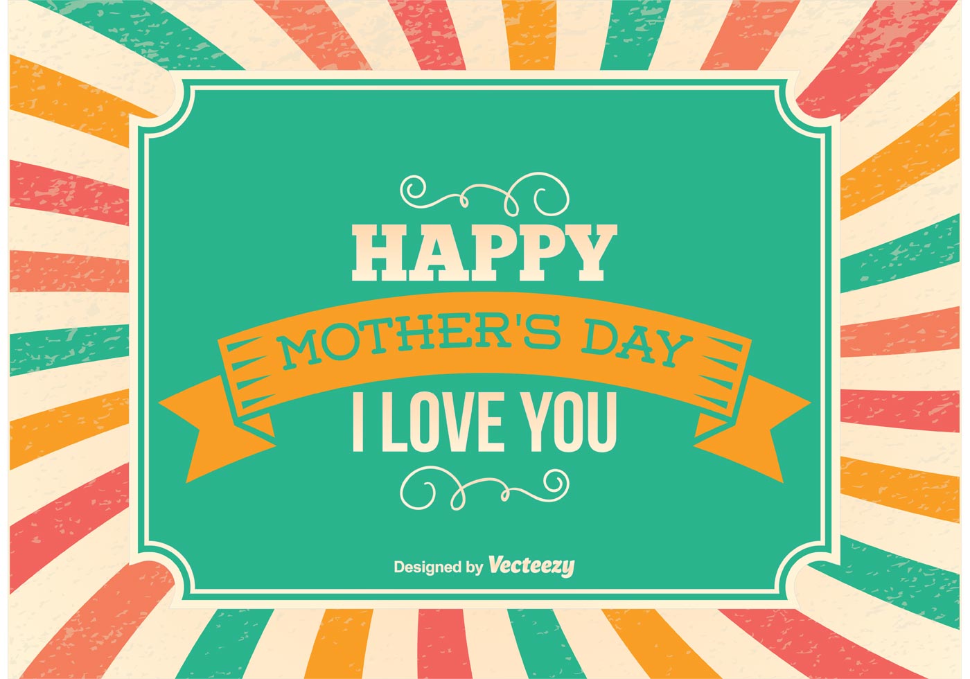 Mothers Day Retro Illustration 86740 Vector Art At Vecteezy