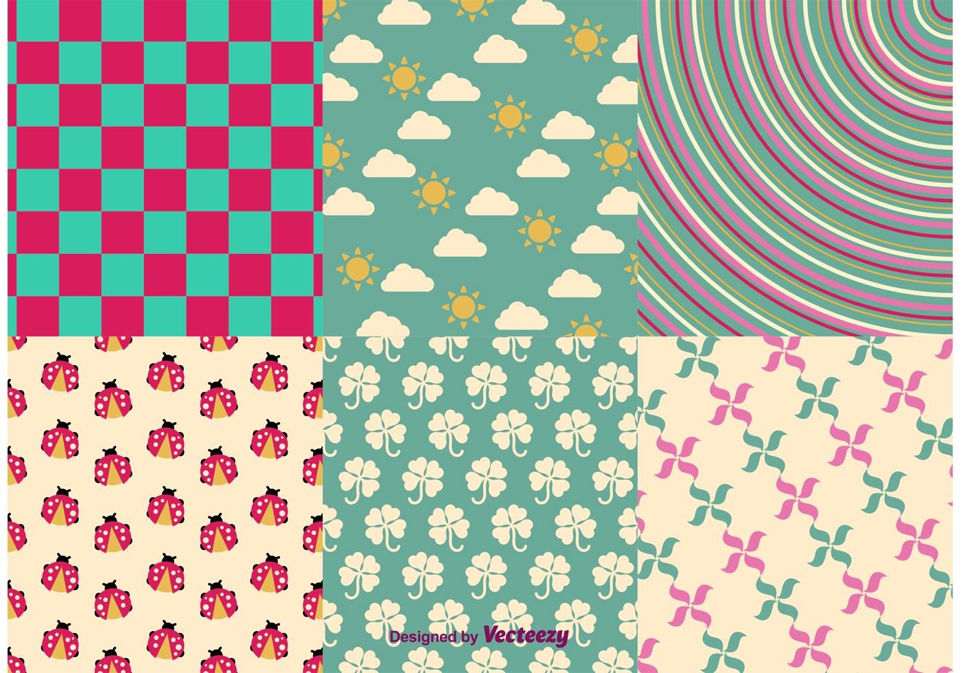 Spring and Summer Vector Patterns 87106 Vector Art at Vecteezy