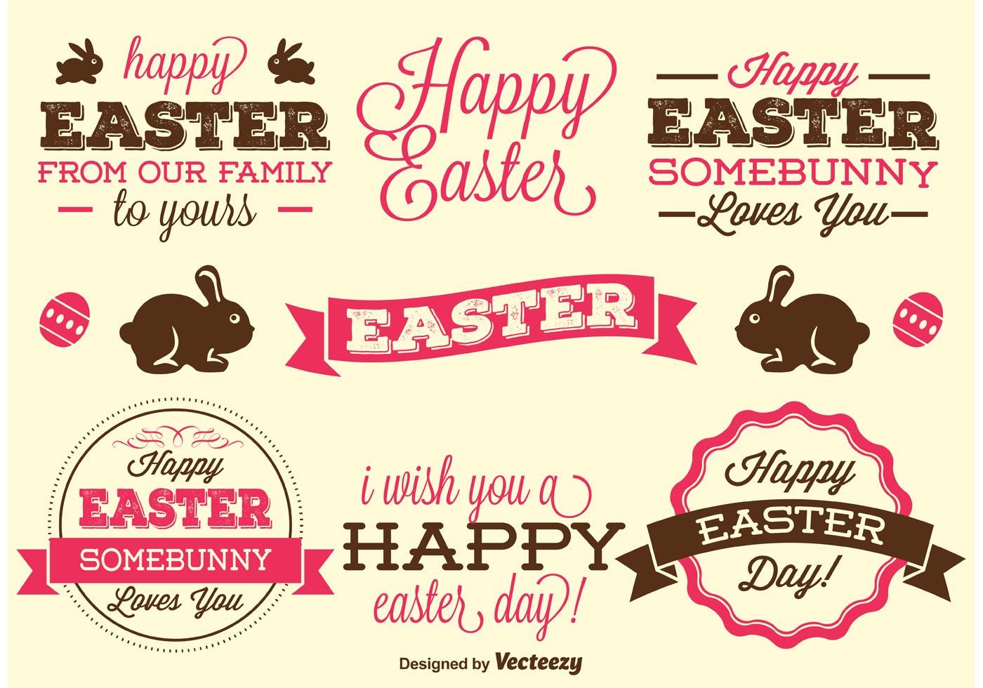 Easter Labels 87324 Vector Art at Vecteezy