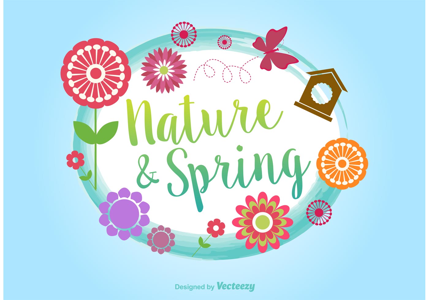 Springtime Typographic Vector Background 88426 Vector Art at Vecteezy