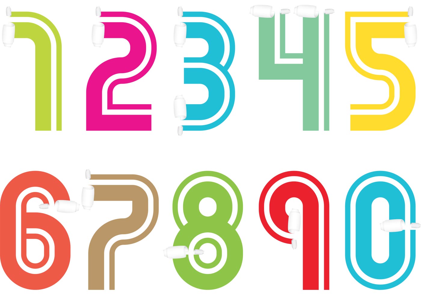 Scrolled Paper Number Vectors 88549 Vector Art at Vecteezy Scrolled Paper Number Vectors 88549 Vector Art at Vecteezy