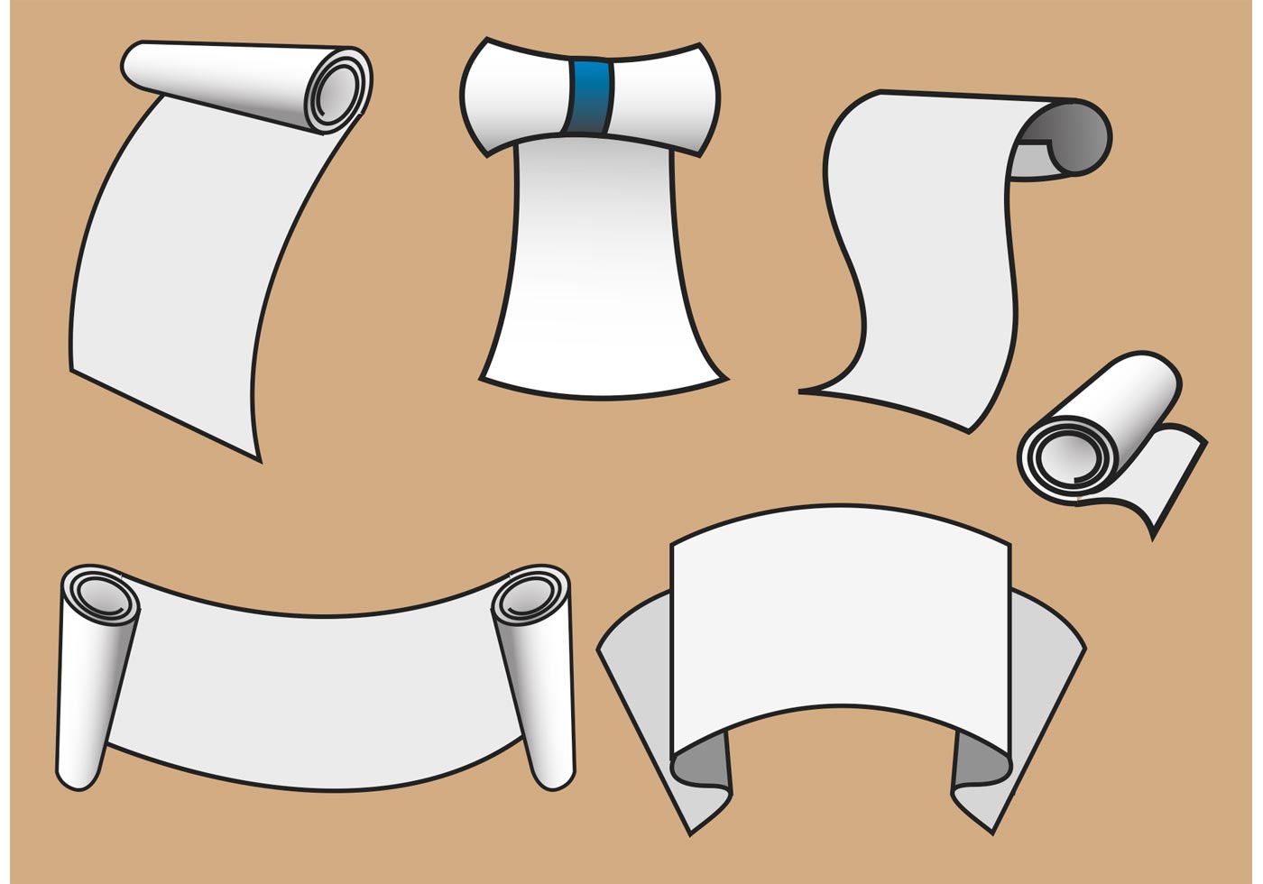 Scrolled Paper Vectors 90611 Vector Art at Vecteezy Scrolled Paper Vectors 90611 Vector Art at Vecteezy