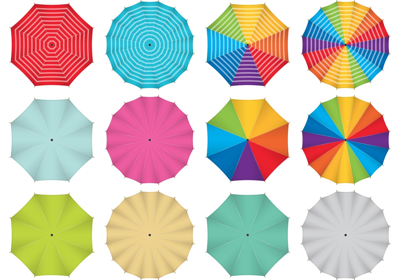 Colorful Vector Umbrellas 91261 Vector Art At Vecteezy