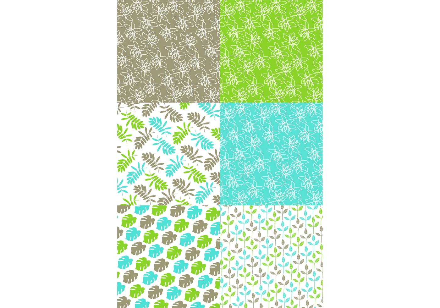 Green Nature Pattern set 92868 Vector Art at Vecteezy