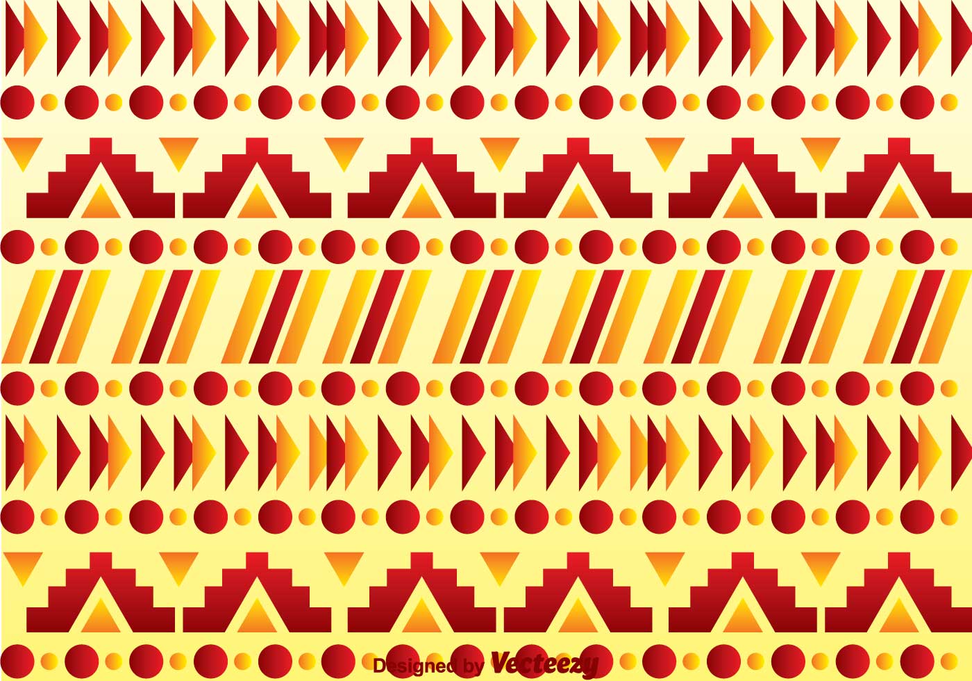 Red And Orange Aztec Pattern 94046 Vector Art at Vecteezy