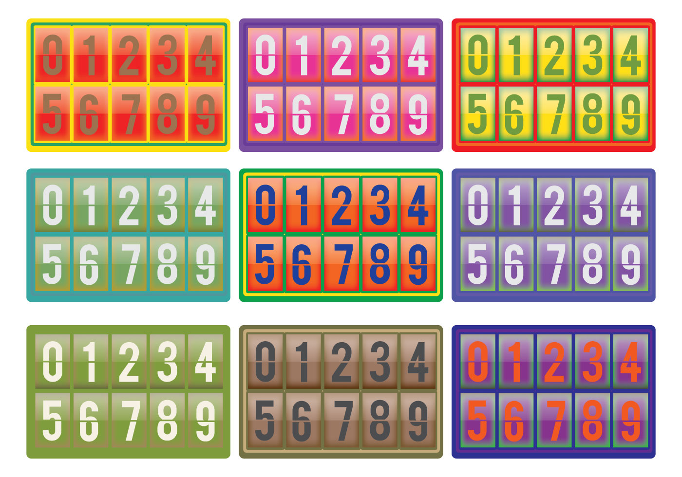 Number Counter Vectors 95812 Vector Art at Vecteezy