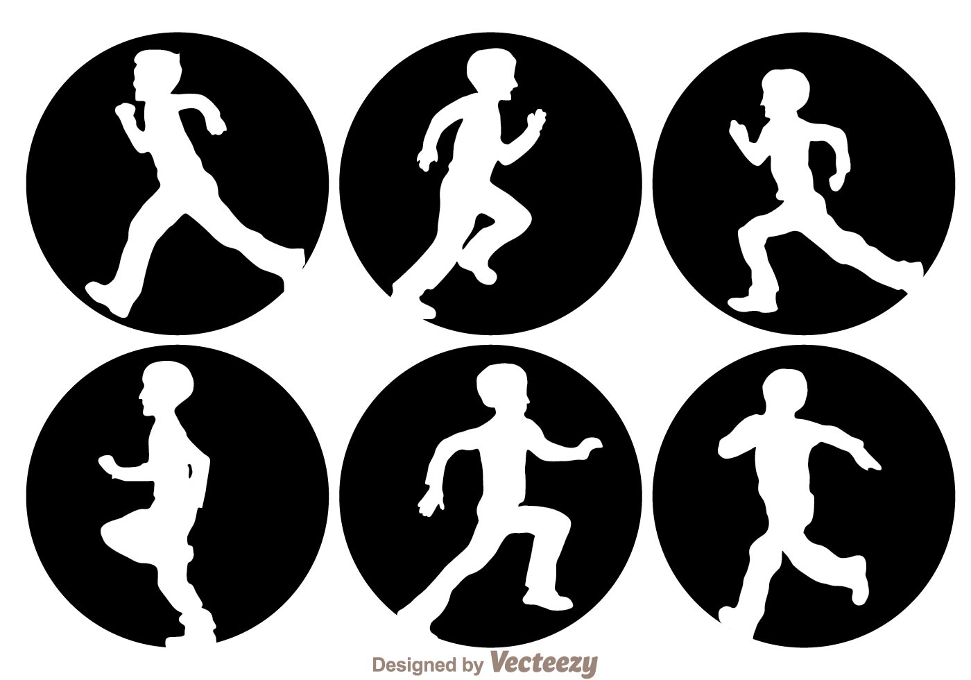 Child Running Silhouette Vector
