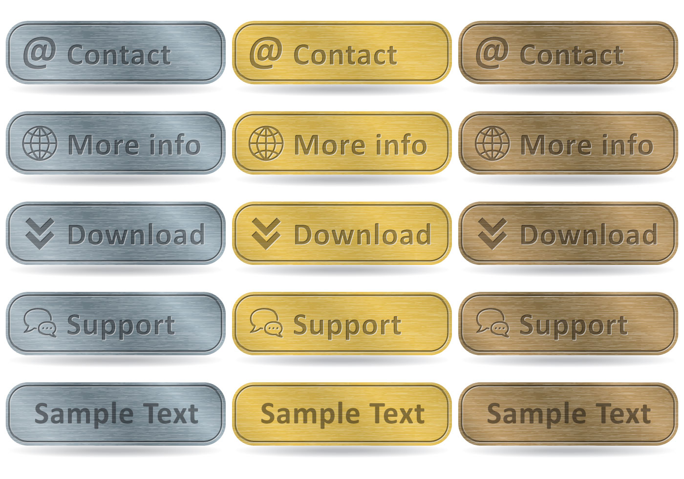 Aluminum Rectangular Buttons 97977 Vector Art at Vecteezy