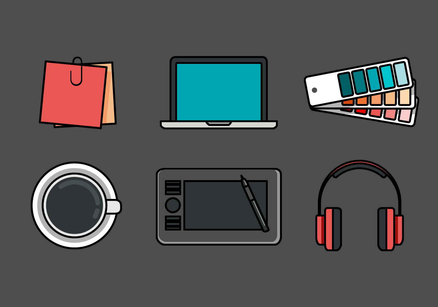 Vector Designer Stuff Icon Set 98708 Vector Art at Vecteezy